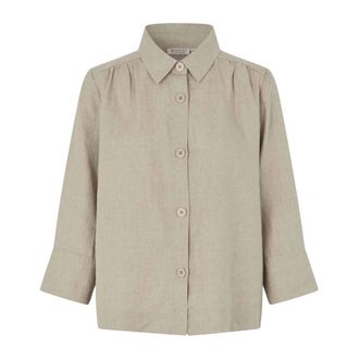 Masai Femme, Blouses et Chemises, Beige, Taille: 36 FR Chemise manches 3/4