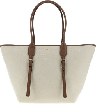 Michael Kors Women LG Buckle Tote Hand Bag, Luggage