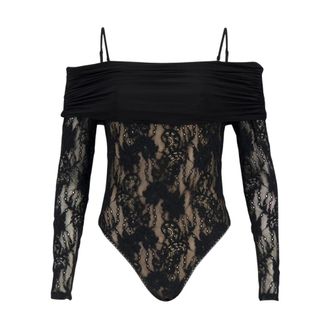 Zimmermann Rebellion Draped Lace Bodysuit - - Tops - Damen - Schwarzk - M