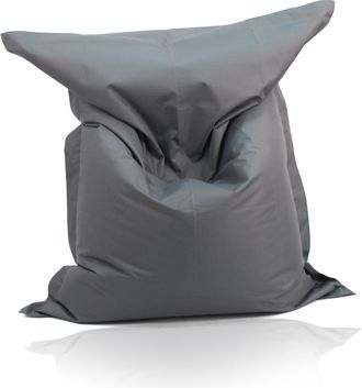 Kinzler S-10137/100 XXL Riesensitzsack, 140x180 cm, neue Styroporkügelchen, Sitzsack Outdoor Indoor, in vielen verschiedenen Farben, mit Innensack, anthrazit