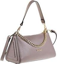 Pierre Cardin Sac &agrave; bandouli&egrave;re pour femme en cuir v&eacute;ritable Made in Italy 26 x 13,5 x 11,5 cm 1985, taupe, Taille unique