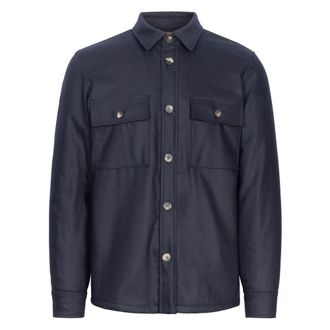 Jacob Cohen Surchemise en flanelle confort Vitale Barberis Canonico - Homme - Vestes - Bleu - Taille: XL