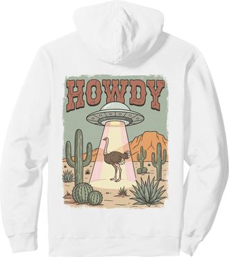 Image UFO Howdy Desert Ostrich Pullover Hoodie