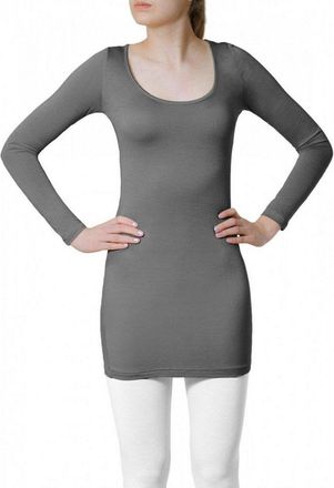 CASPAR Fashion Langarmshirt MUSE SRT012 langes Damen Basic Shirt