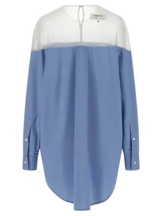 Maison Margiela Womens Blue Cotton Blouse
