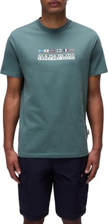 Napapijri Herren,Kurzarm-T-Shirt Sere,Gr&uuml;n,M