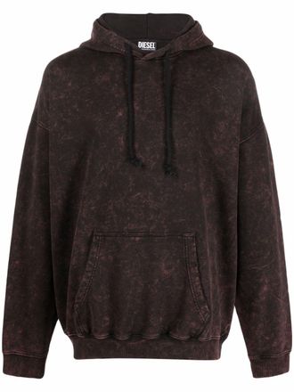 Diesel hoodie &agrave; effet marbr&eacute; - Marron