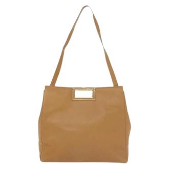 Ferragamo Pre-owned Leder Schultertasche - - Pre-owned - Damen - Beige - ONE SIZE