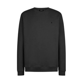 Dondup Homme, Sweatshirts et sweats &agrave; capuche, Noir, Taille: XL SweaT-shirt en coton &agrave; col rond et coupe classique