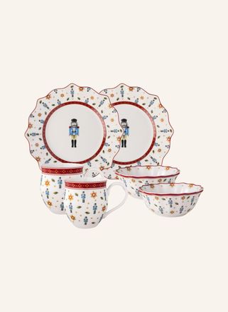 Villeroy & Boch Fr&uuml;hst&uuml;cks-Set F&uuml;r 2 Nussknacker, 6tlg. Toys Delight weiss