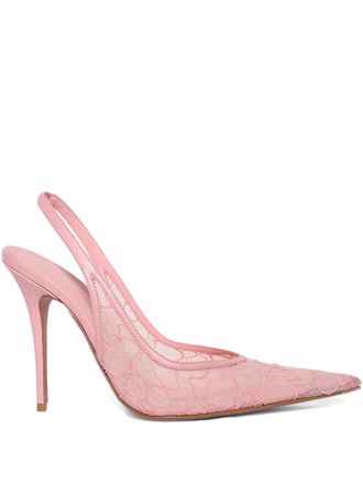 Amina Muaddi escarpins Anok 105 mm - Rose