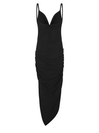 Rick Owens Womens Draped Dress Black Viscose