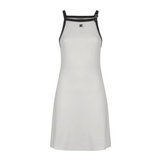 Courr&egrave;ges Femme, Robes, Blanc, Taille: 42 FR Short Robes