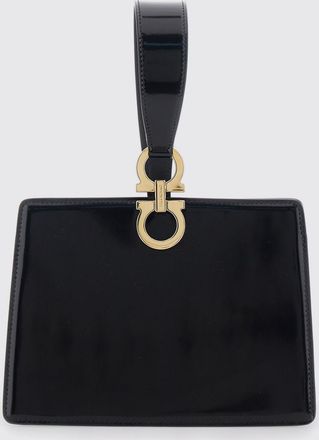 Ferragamo Mini-Handtasche aus geb&uuml;rstetem Kalbsleder mit Gancini-Logo