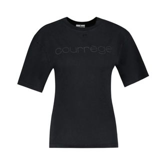 Courr&egrave;ges Damen, Oberteile, Schwarzk, SGr&ouml;&szlig;e