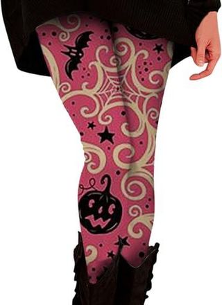 Generic Legging dHalloween pour femme - Grande taille - Legging de compression chaud - Motif squelette effrayant - Collants thermiques pour Halloween et fêtes
