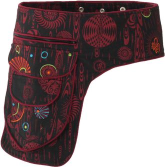 Purewonder G&uuml;rteltasche mit Druckkn&ouml;pfen H&uuml;fttasche Nr. 20 Schwarz