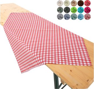 Heimtexland Tischdecke Mitteldecke Biertisch Garten Tischdeko Landhaus Typ861 Vichy Karo Rot 90x90 cm
