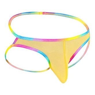 Generic String Tanga Homme Mesh Sous-v&ecirc;tements Sexy Thong Grandes Tailles Transparent Sous-v&ecirc;tements Confortable Culotte D&eacute;contract&eacute;e Tanga Sexy Respirant Sou