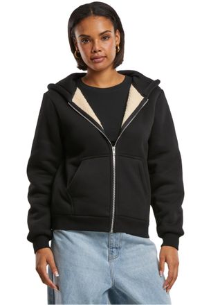 Urban Classics Damen Kapuzenpullover Ladies Bonded Sherpa Zip Hoody, Loose Fit, Größen XS - 5XL