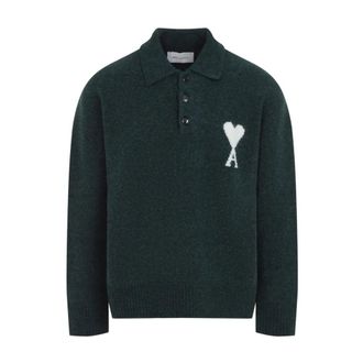 Ami Adc Polo - - Knitwear - Herren - Gr&uuml;n - L