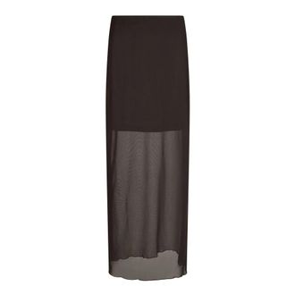 Neo Noir Dunkelbraunes Mesh-Top - - Skirts - Damen - Braun - XS