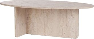 Hanah Home Table basse en bois Orba - 120 x 65 x 40 cm - Travertin