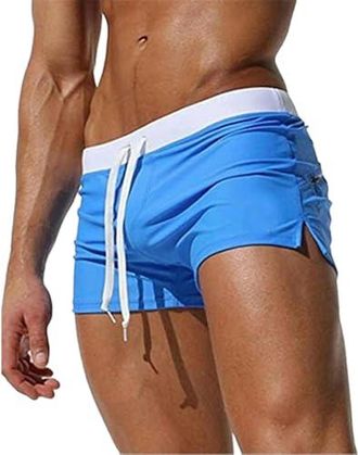Generic HUIWDP Short de bain respirant &agrave; s&eacute;chage rapide avec poche arri&egrave;re et fermeture &eacute;clair pour homme, A2, XL