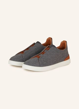 Ermenegildo Zegna Zegna Slip-On-Sneaker Triple Stitch grau