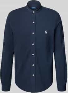 Polo Ralph Lauren Regular Fit Freizeithemd mit Label-Stitching und Stehkragen