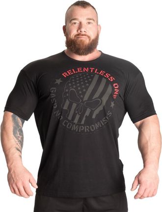 GASP Relentless One Tee Herren T-Shirt - Fitnessshirt mit Print - Basic Fit - Bodybuilding - Schwarz - Verschiedene Gr&ouml;&szlig;en (DE/NL/SE/PL, Alphanumerisch, 4X