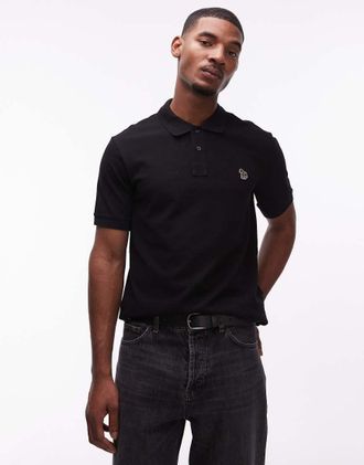 Paul Smith Polo-T-Shirt in Schwarz mit Zebra-Logo