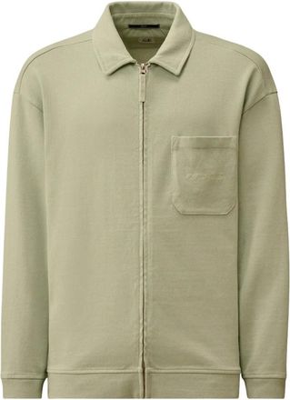 C.P. Company C.p. Company, Homme, Vestes, Bleu, Taille: L Combed Jersey 10/2 Boxy Zip SweaT-shirt