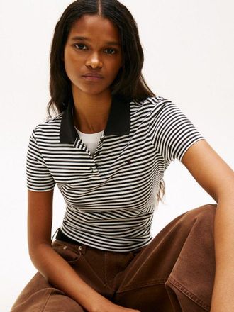 Tommy Jeans Poloshirt TJW SLIM ESSENTIAL POLO SS mit Logostickerei