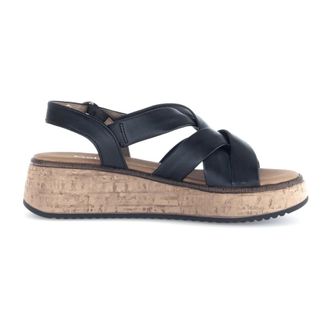 Gabor Schwarze Keilsandalette - - Shoes - Damen - Schwarzk - 36 EU