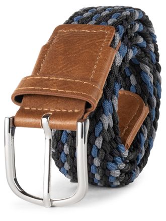 Indicode Unisex Anders G&uuml;rtel 40mm breit | Metall G&uuml;rtelschnalle & Kunstleder-Riemen Navy, 105