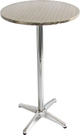 Mendler Alu-Stehtisch + Bistrotisch, höhenverstellbar 70/110cm, Ø=60cm - Basismodell