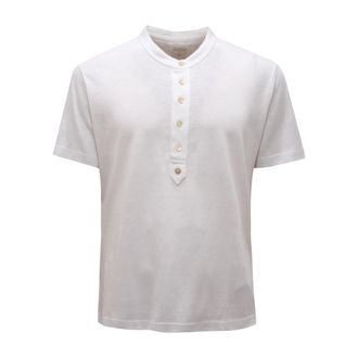 Eleventy Maglia Serafino Leinenmischung - - Tops - Herren - Wei&szlig; - S