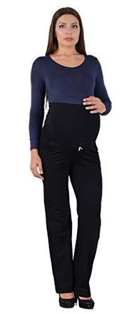 ESRA Femme Pantalon de grossesses Maternit&eacute; Pantalon de Sport avec Ceinture &eacute;lastique J481