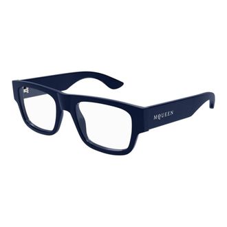 Alexander McQueen Am0511O 003 Optisches Brillengestell - - Accessories - Herren - Blau - 53 MM