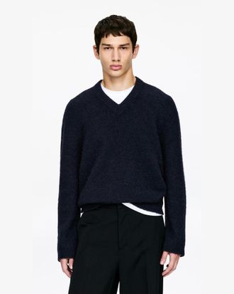 Arket Lockerer Pullover Aus Alpakawollmischung -Blau