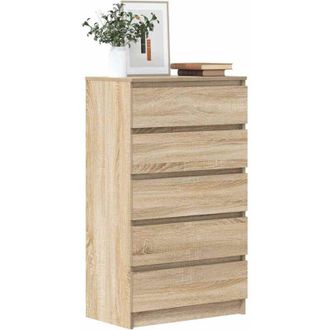vidaXL Commode Ch&ecirc;ne sonoma 60x36x103 cm Bois ding&eacute;nierie Vidaxl