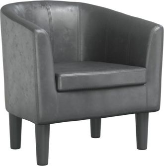 vidaXL Clubsessel Grau Kunstleder Vidaxl