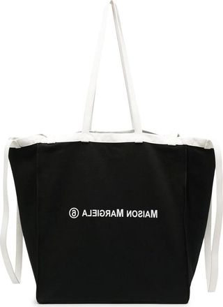 Maison Margiela Femme, Sacs, Noir, Taille: ONE Size Logo-Print Canvas Tote