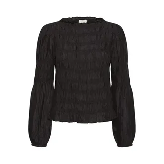Cream &Eacute;l&eacute;gante Blouse Noire Smock - Femme - Blouses et Chemises - Noir - Taille: 40 FR