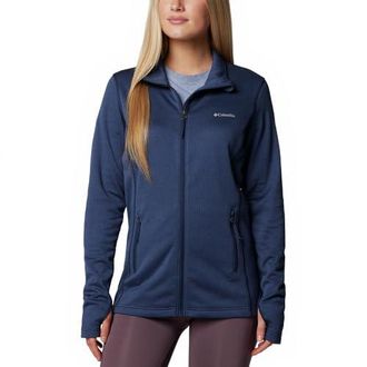 Columbia Park View Grid Polaire à Fermeture Éclair intégrale Veste entièrement zippée, Bleu Marine, XS Femme