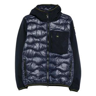 Blauer Homme, Vestes, Bleu, Taille: S Veste à Capuche Matelassée