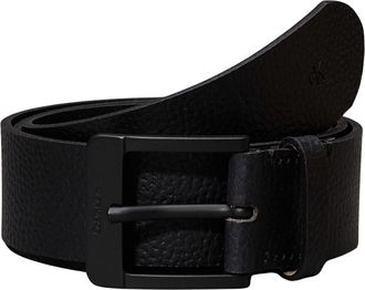 Calvin Klein Herren Gürtel Nos Classic 4,0 cm Ledergürtel, Schwarz (Black/Black), 125 cm