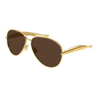 Bottega Veneta Aviator Sonnenbrille - - Accessories - unisex - Gelb - 64 MM