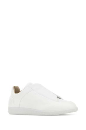Maison Margiela Mens White Leather Future Slip Ons Sneaker